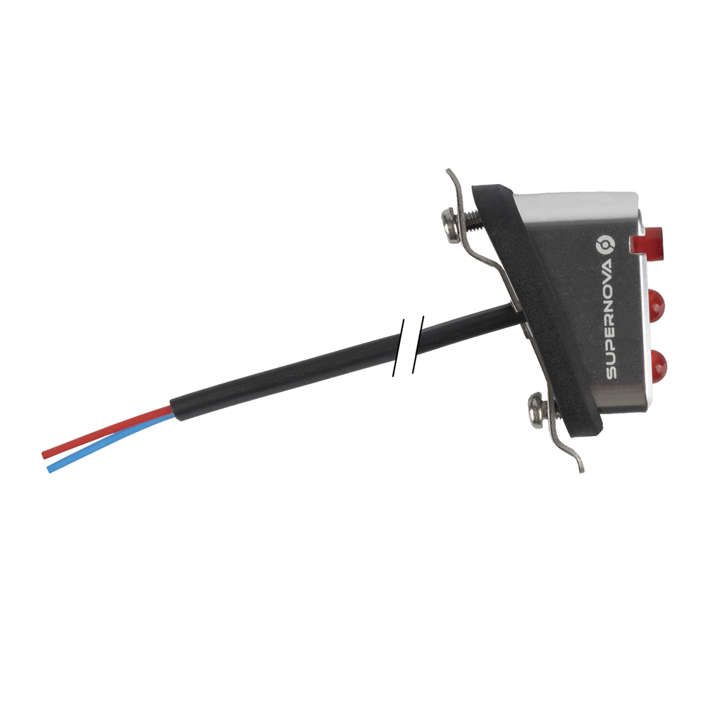 E3 Tail Light 2 - Universal Fender Mount 12V - silver, unpacked.